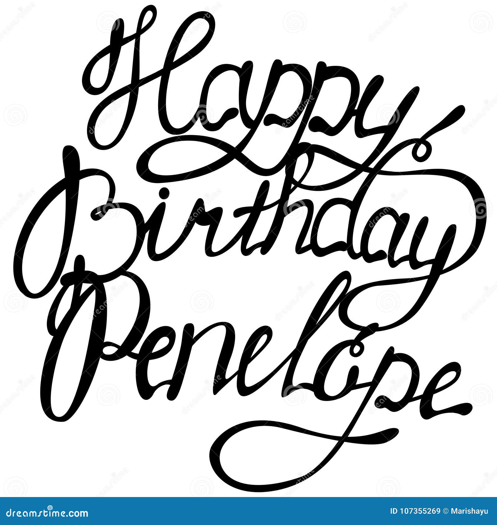 Name Penelope In Various Retro Graphic Design Elements, Set Of Vector ...