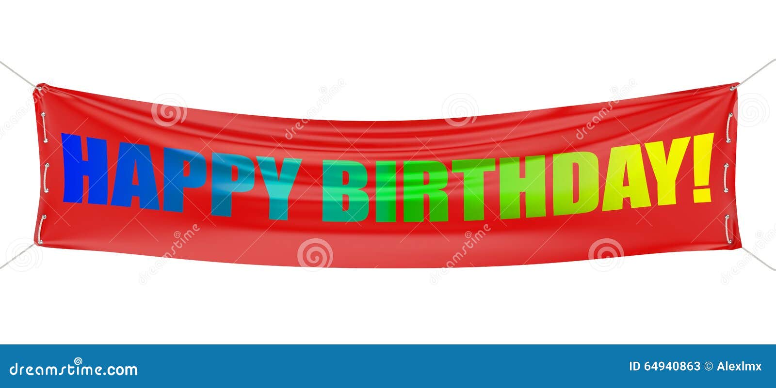 Happy Birthday! Red banner stock illustration. Illustration of ...