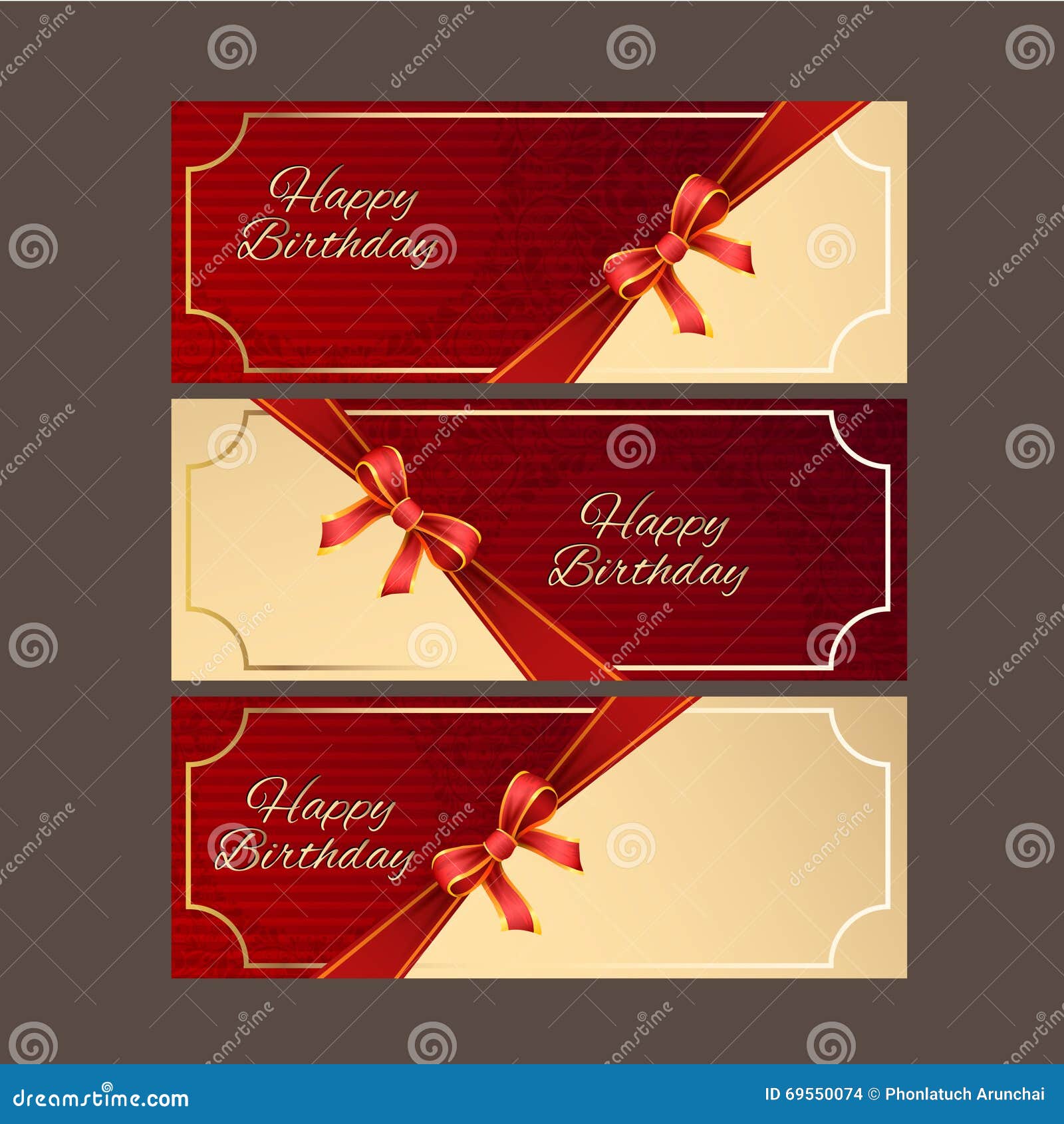 Happy Birthday with Red Ribbon Vector Design,vector Background. Stock ...