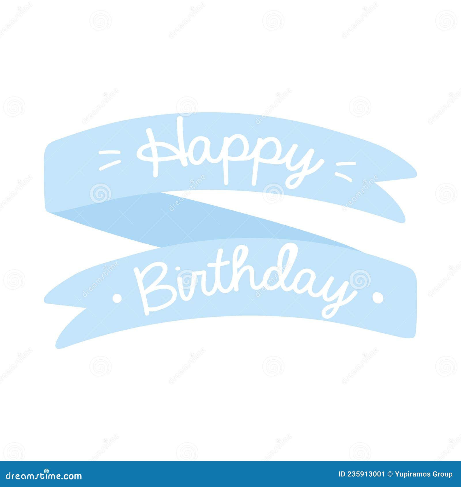 Happy birthday ribbon stock illustration. Illustration of happiness ...