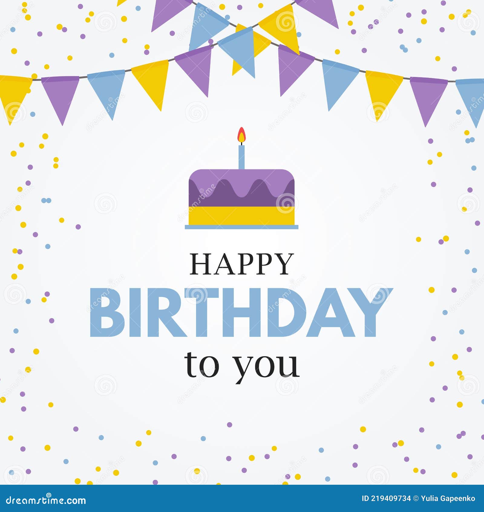Happy Birthday Simple Card Background. Vector Illustration Stock Vector ...