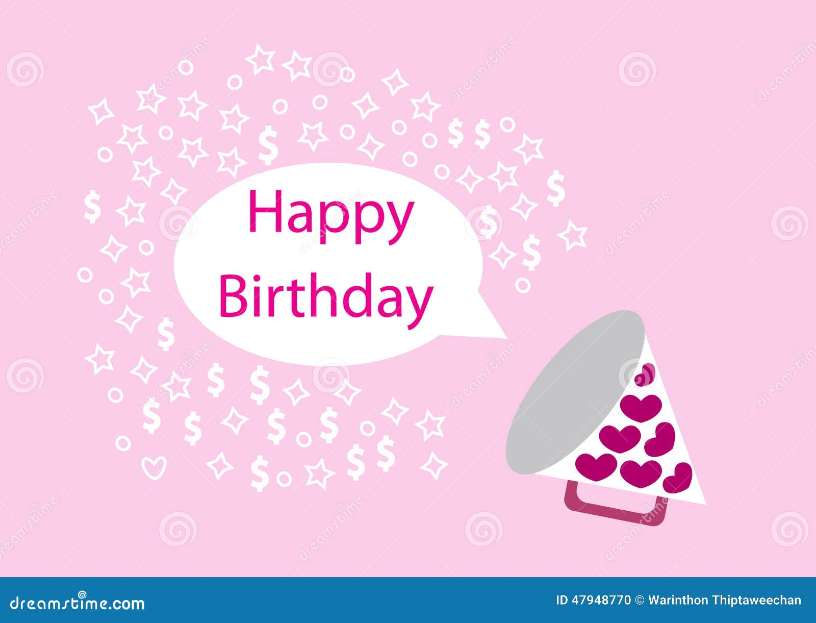 Happy birthday spring stock vector. Illustration of happy - 47948770