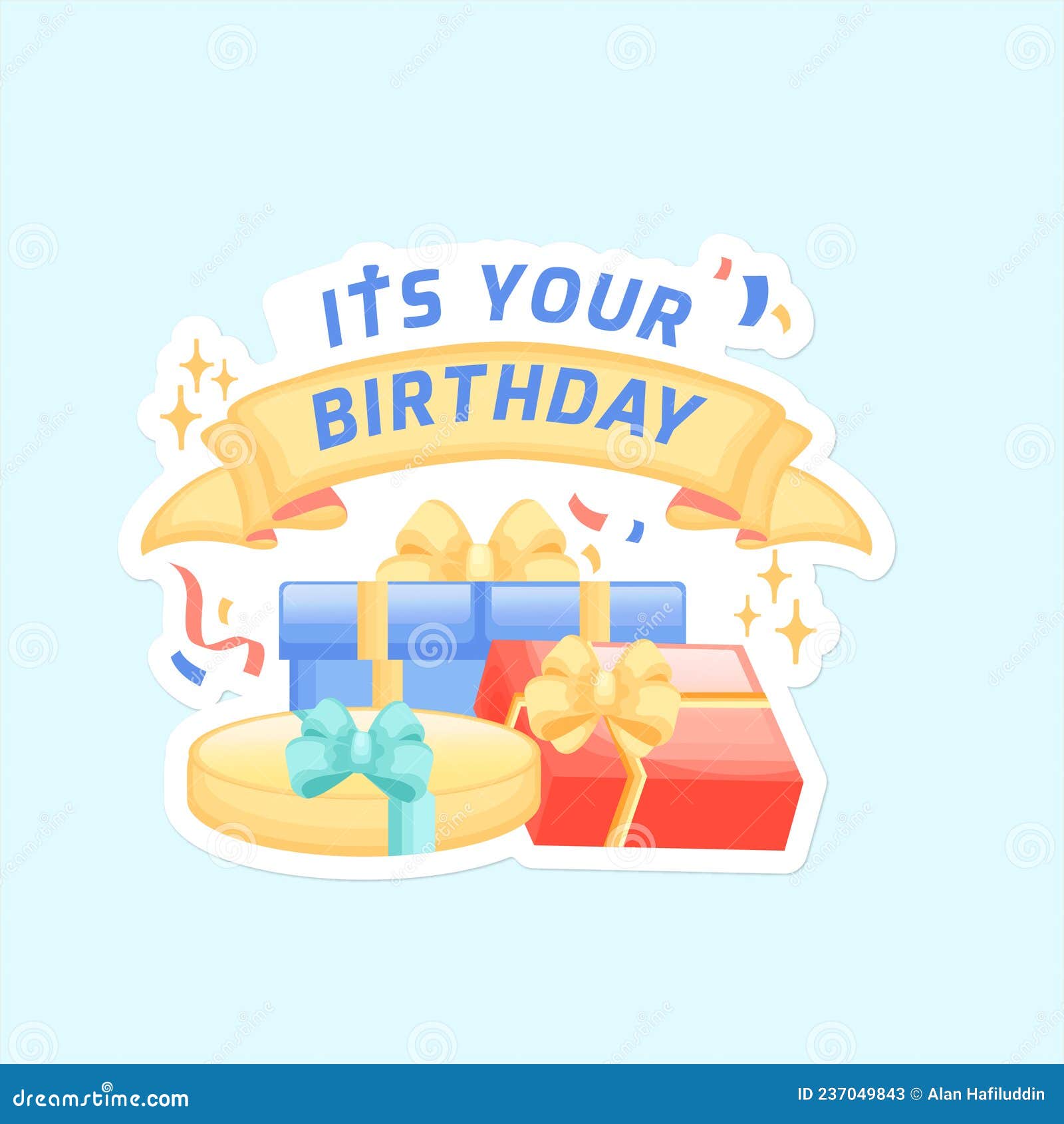 Happy Birthday Sticker Label Vector Ilustration Stock Vector ...