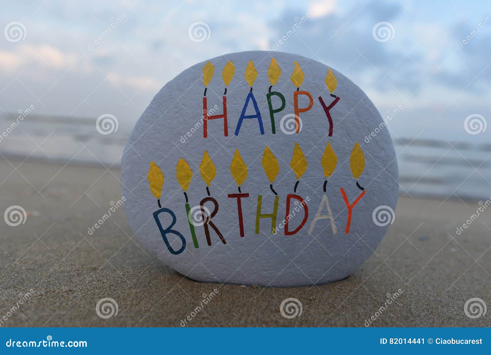 Happy Birthday Stone stock image. Image of stone, background - 82014441