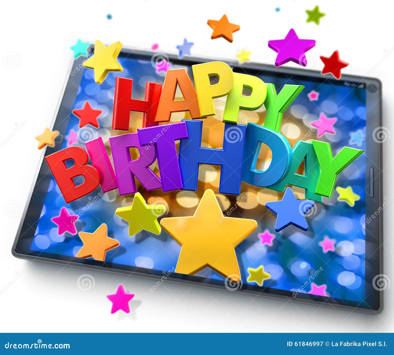 Happy Birthday Tablet Stock Illustrations – 416 Happy Birthday Tablet ...