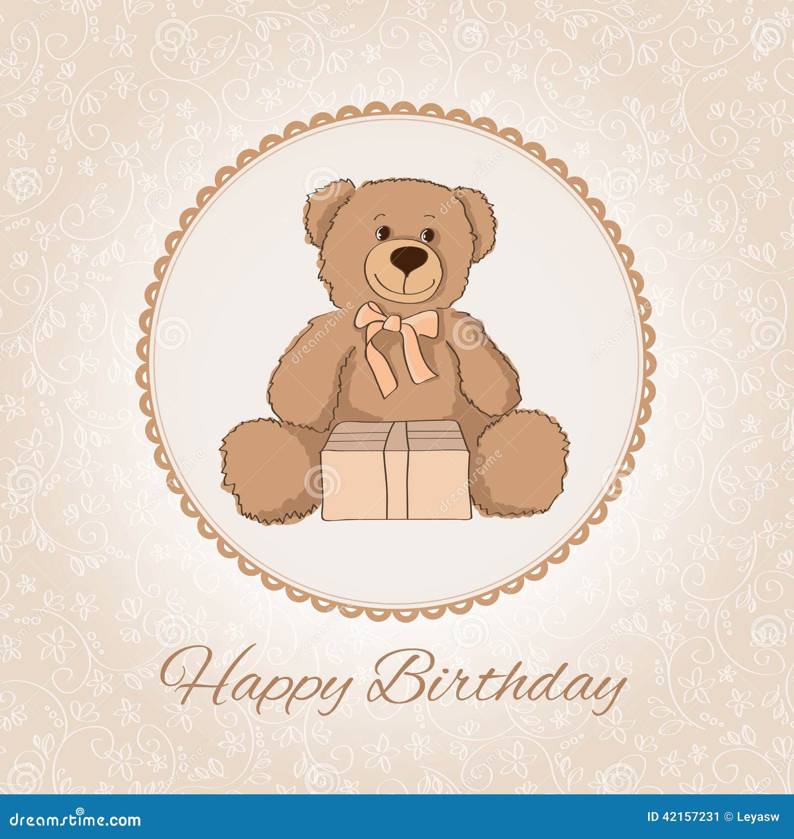 Birthday Teddy Bears With Signboard Vector Illustration | CartoonDealer ...