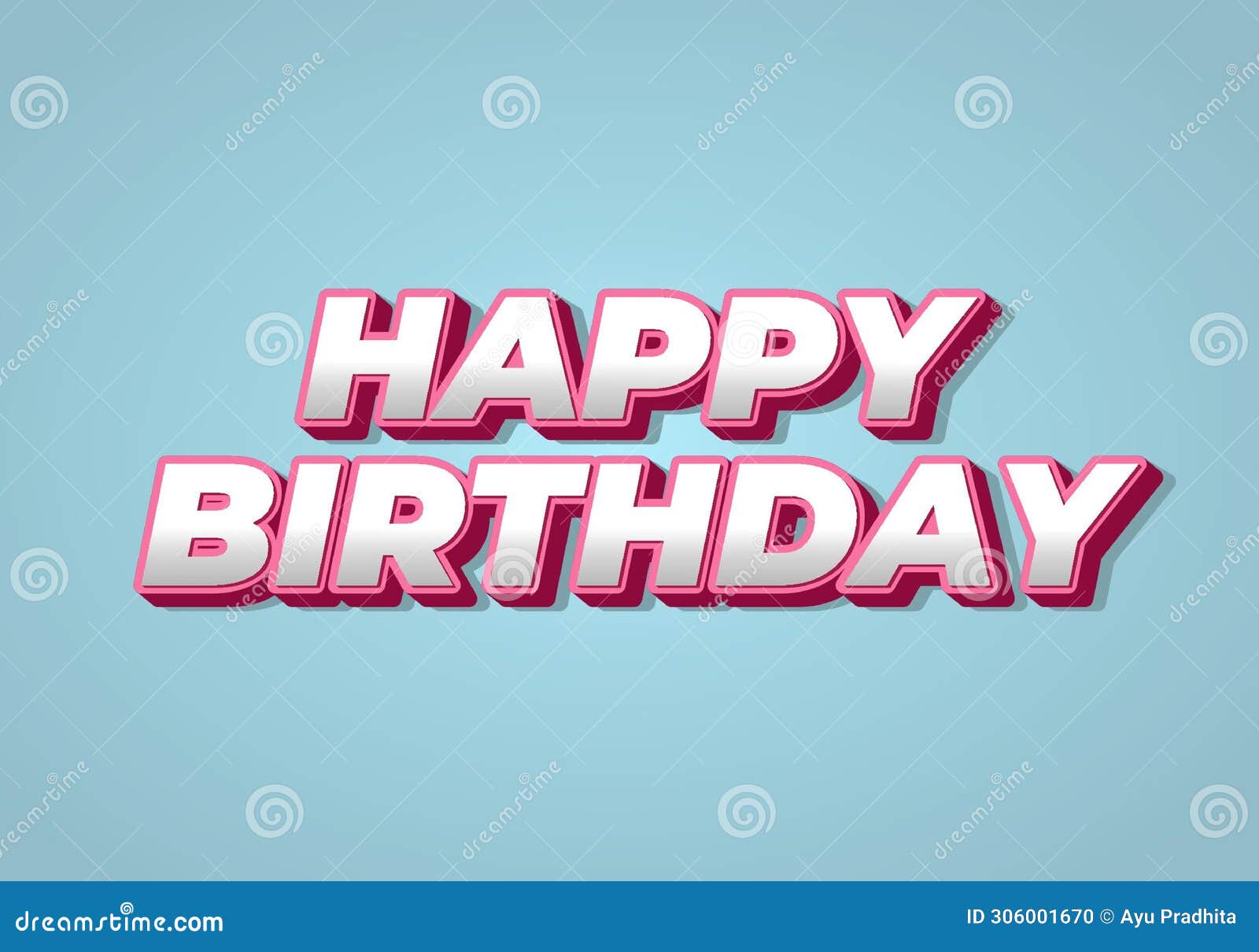 Happy Birthday. Text Effect in 3D Look with Eye Catching Color Stock ...