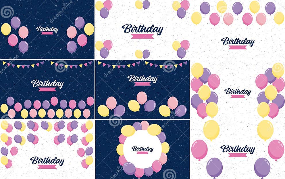 Happy Birthday Text with a Rainbow Gradient and a Geometric Pattern ...