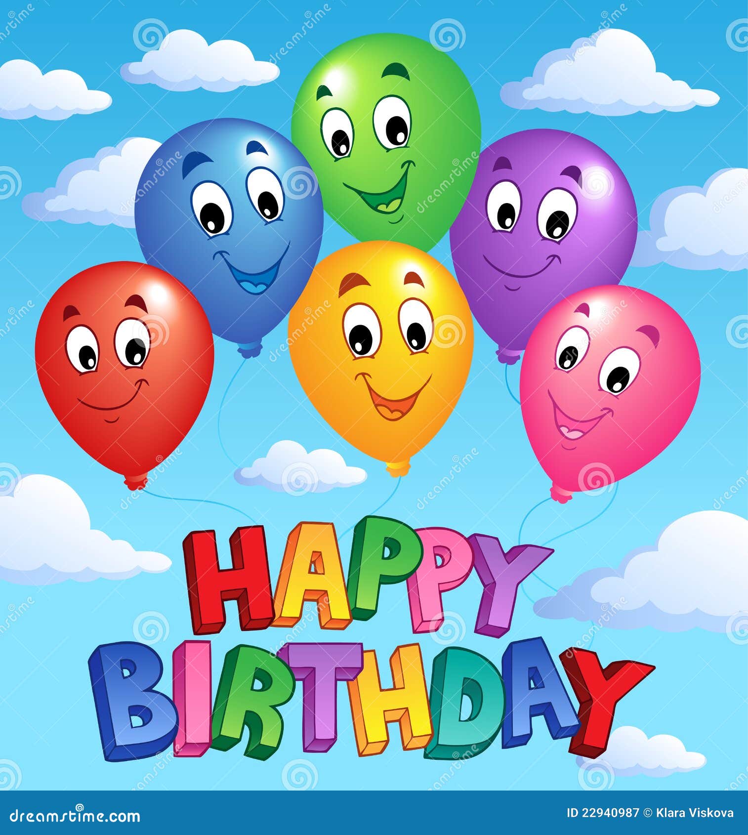 Happy Birthday Topic Image 3 Stock Vector - Illustration of festive ...