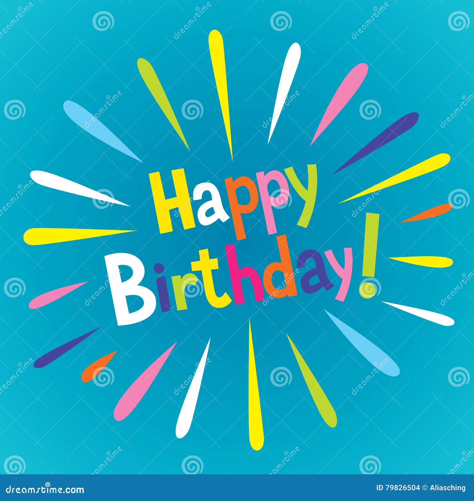 Happy Birthday Type Lettering Design Stock Vector - Illustration of ...