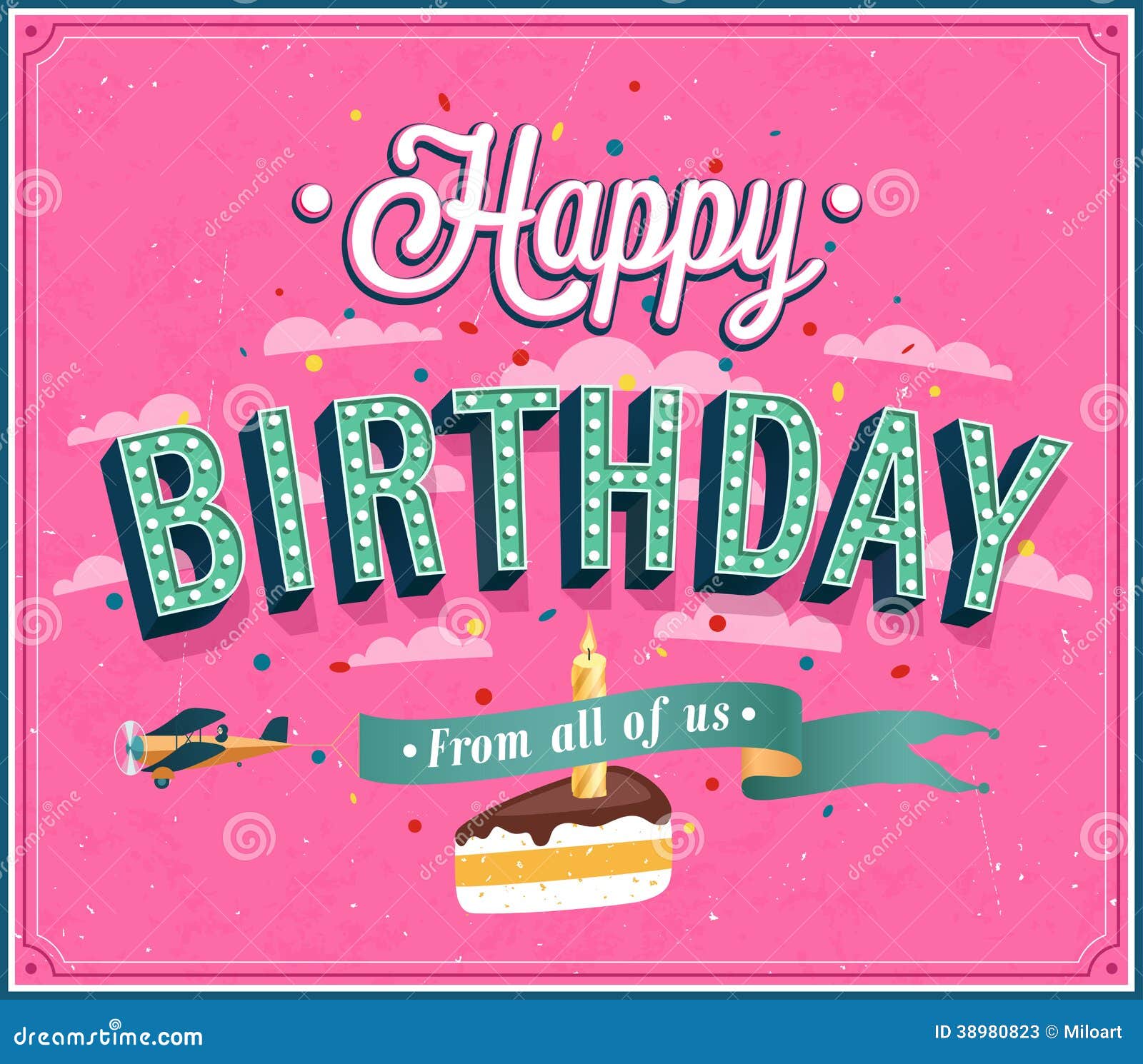 Happy Birthday Typographic Design. Stock Vector - Illustration of card ... Happy Birthday Typographic Design. Stock Vector - Illustration of card ...