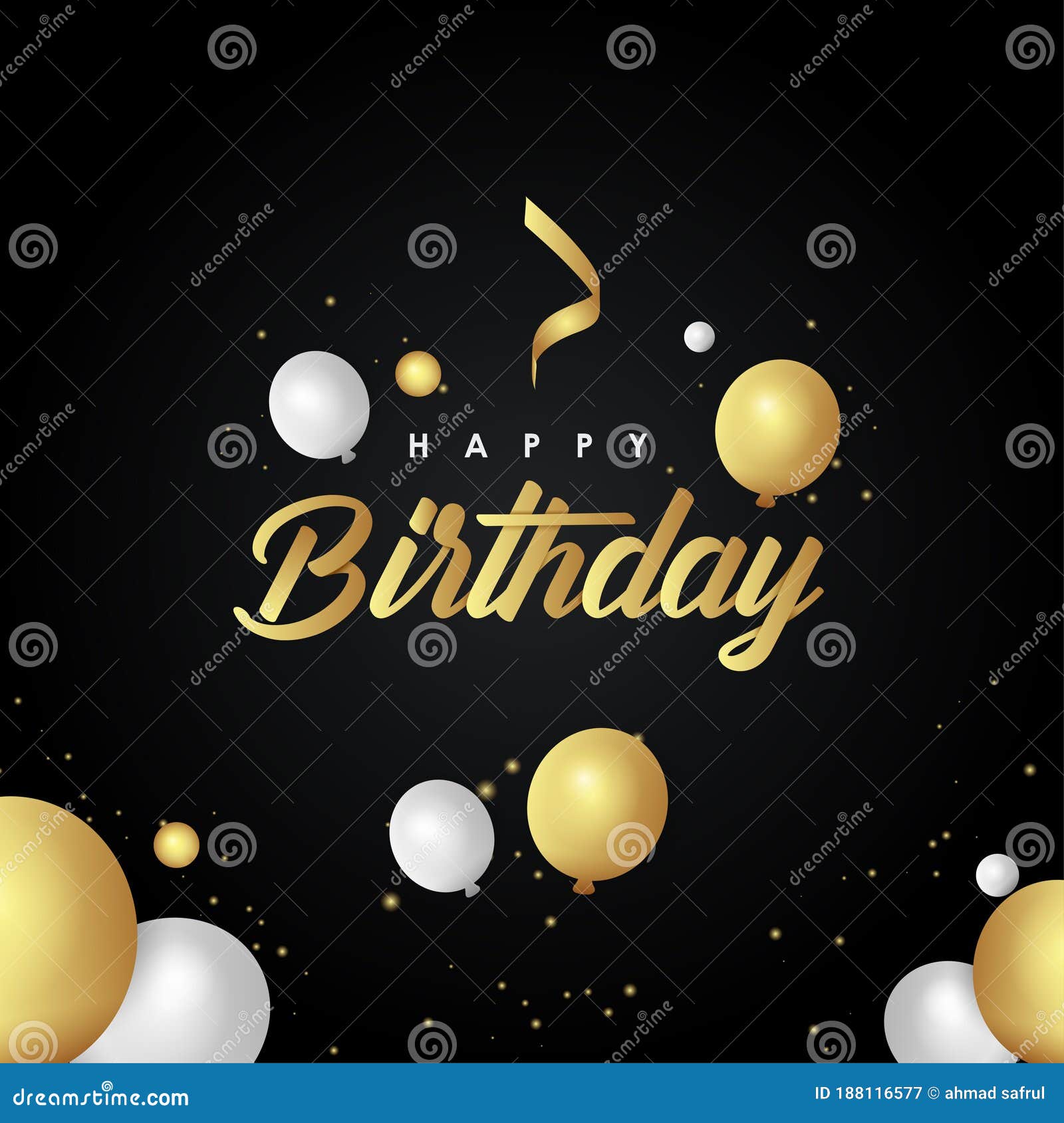Happy Birthday Vector Design Illustration Stock Vector - Illustration ...