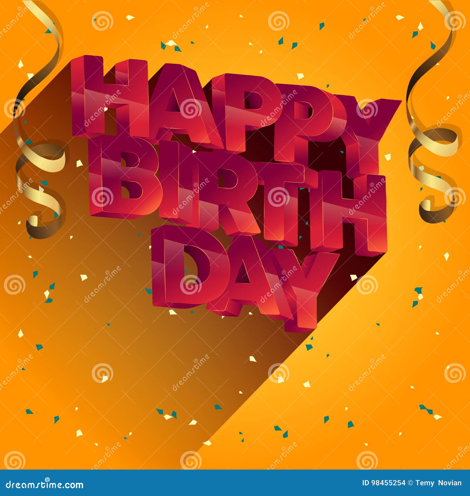 Happy Birthday Vector Greeting Card Design for Invitations and ...