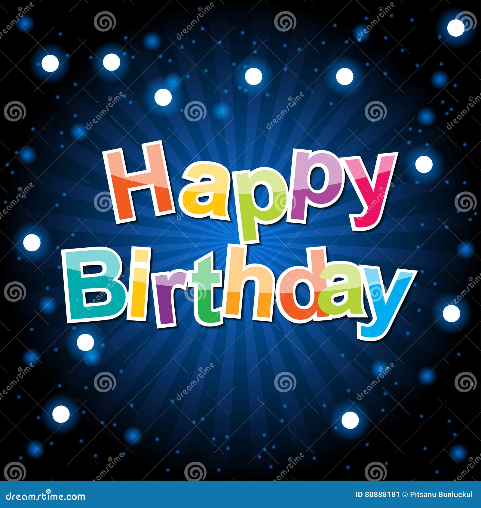 Happy Birthday Vector Illustration Stock Vector - Illustration of ...