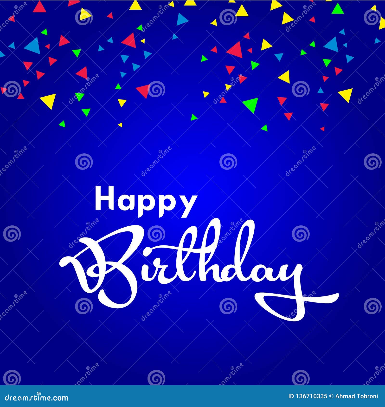 Happy Birthday Vector Design Illustration Stock Vector - Illustration ...