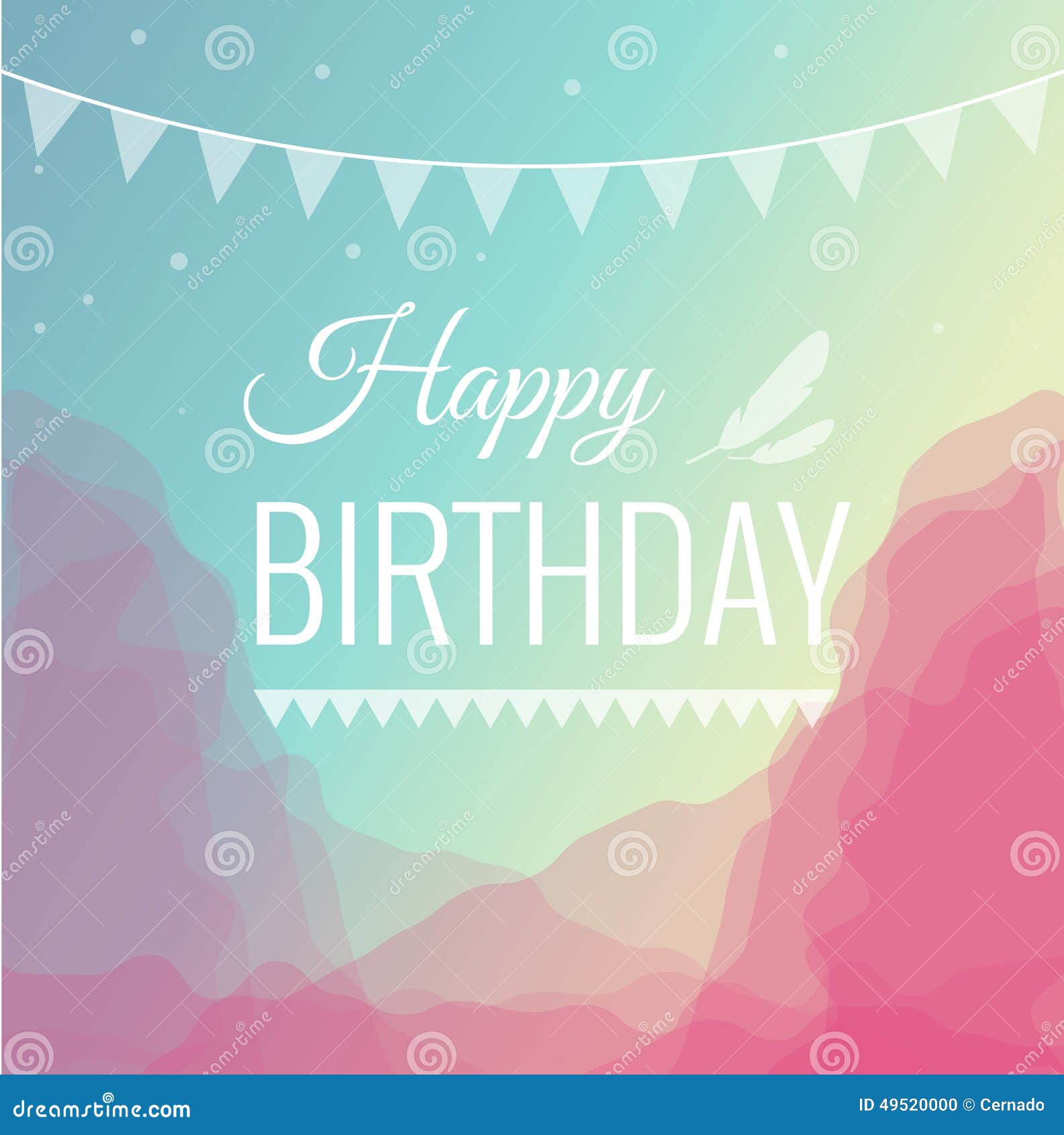 Happy birthday stock vector. Illustration of typography - 49520000