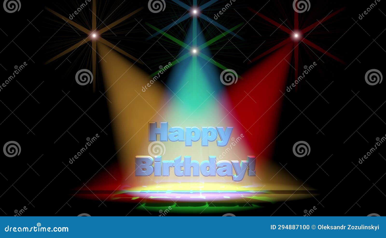 Happy Birthday Volume Color Lights Intro Able To Loop Seamless Stock ...