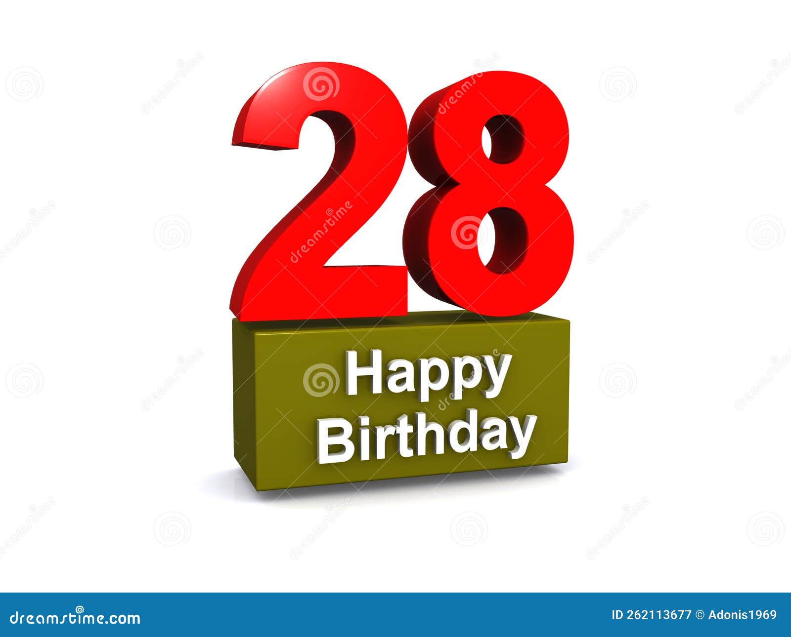 Happy birthday 28 on white stock illustration. Illustration of ...