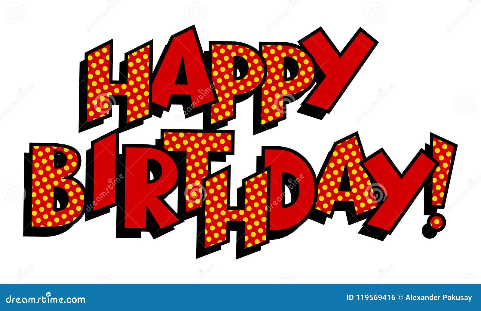 Happy Birthday Word Comic Book Pop Art Vector Stock Vector Illustration Of Sticker Poster