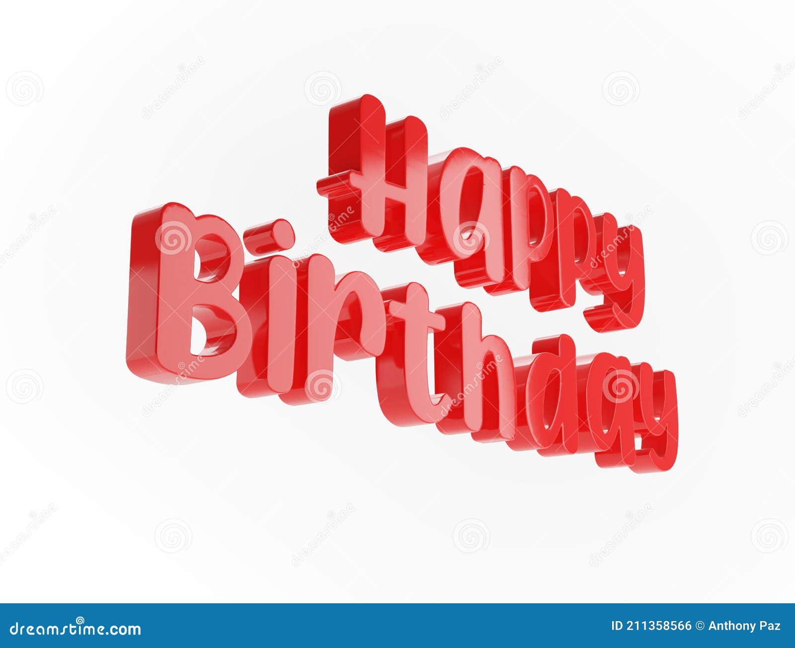 HAPPY BIRTHDAY Word on White Background Stock Illustration ...