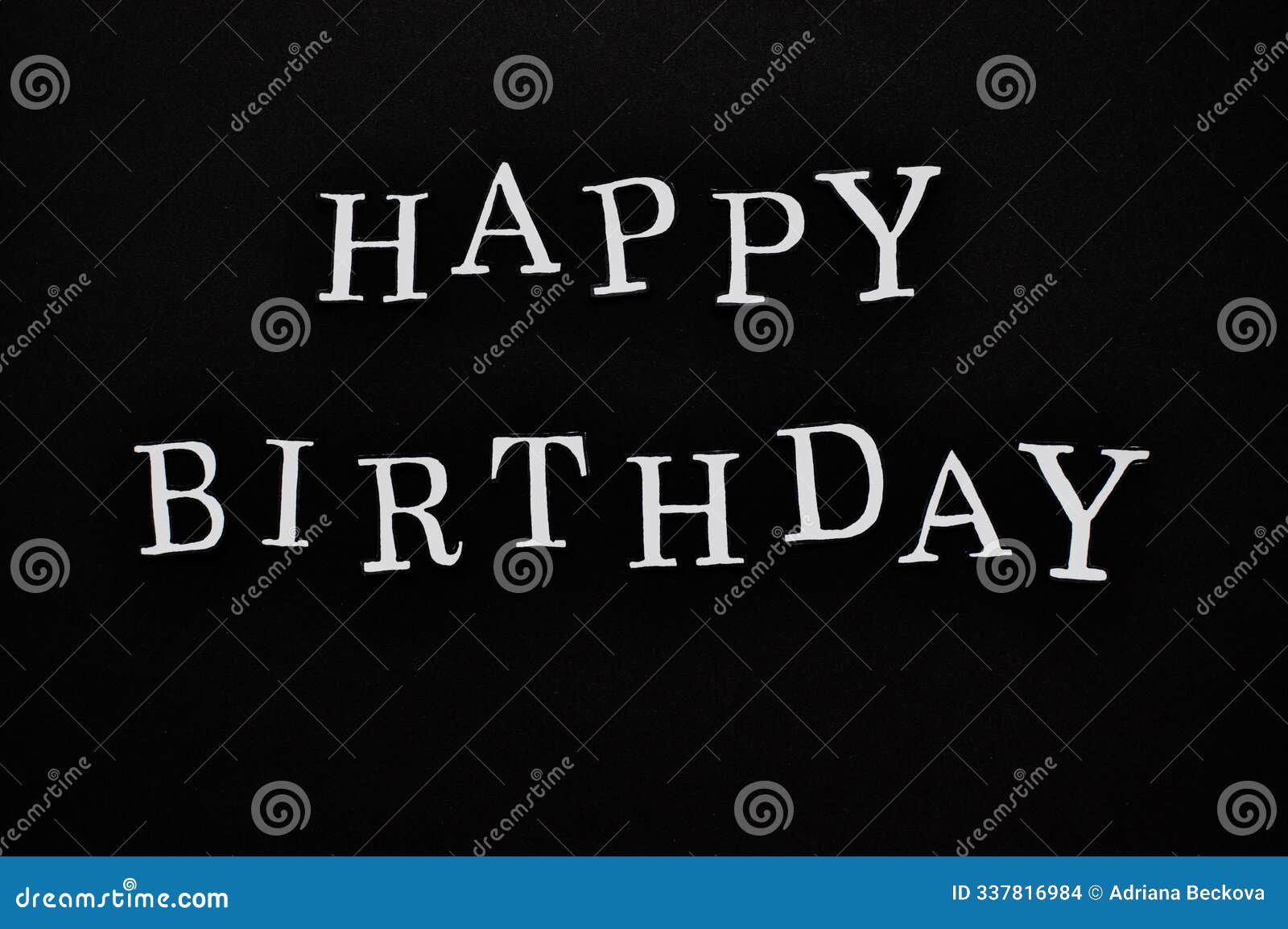Happy Birthday Write on Black Background Stock Photo - Image of ...