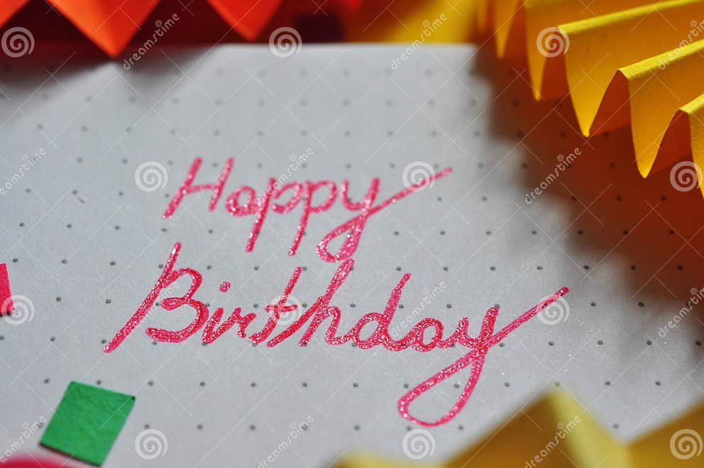 Happy birthday write stock illustration. Illustration of design - 338102646