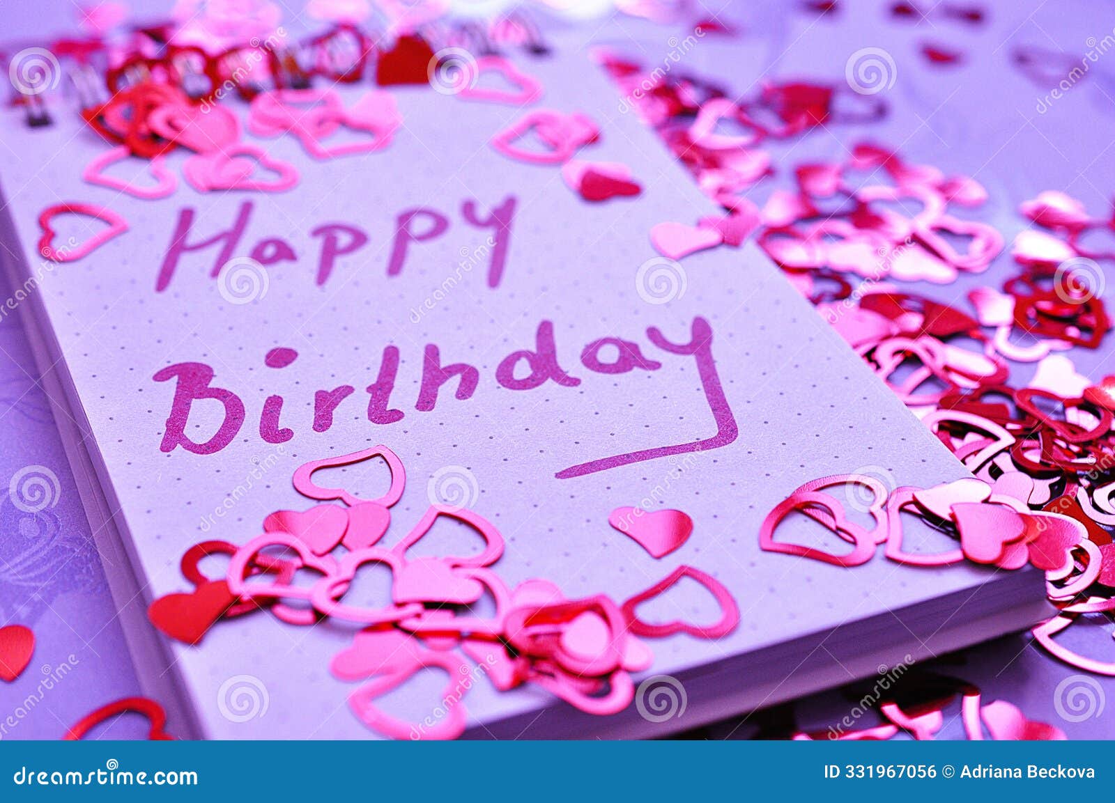 Happy Birthday Write in Notepad Stock Photo - Image of card, design ...