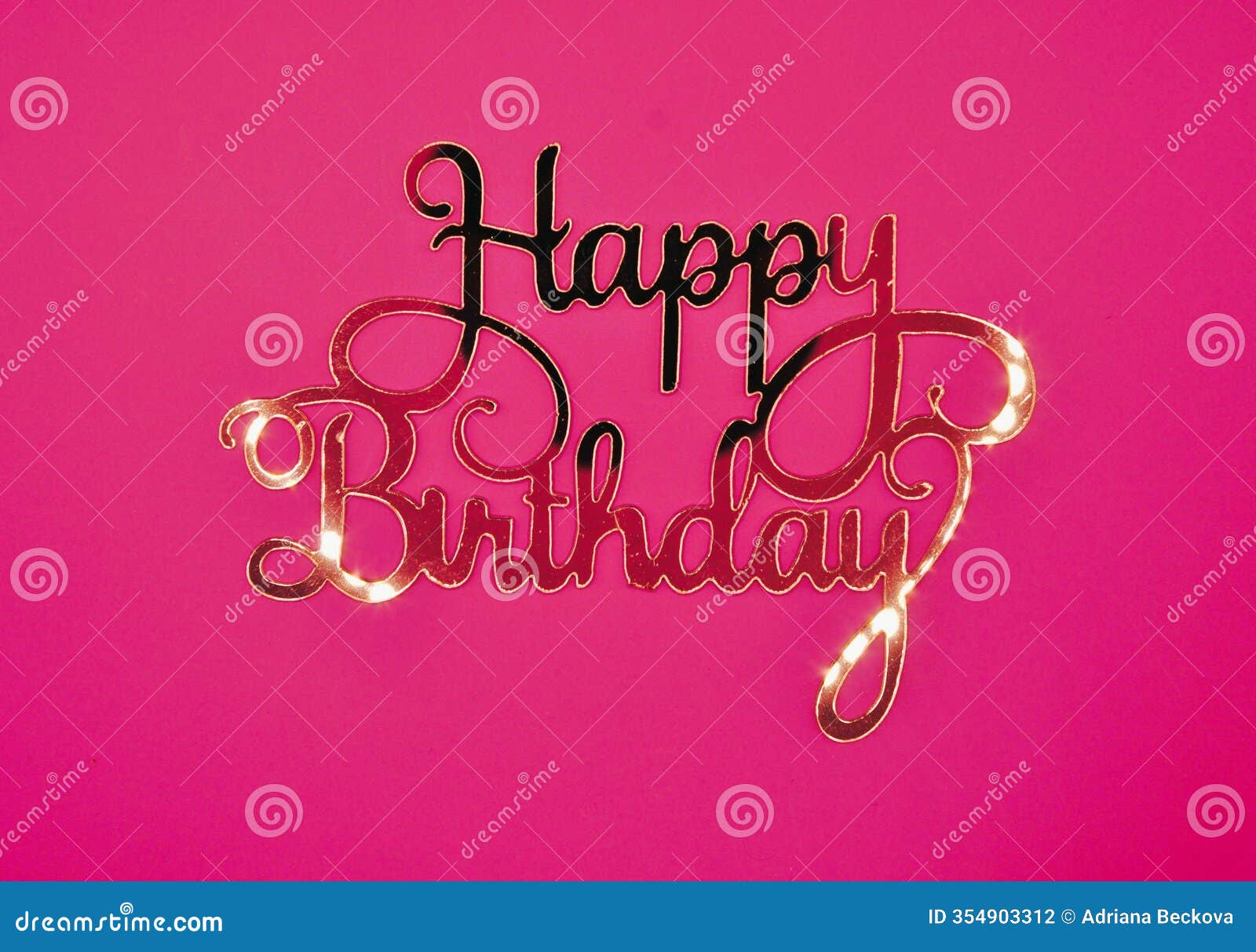 Happy Birthday Write on Pink Background Stock Photo - Image of number ...