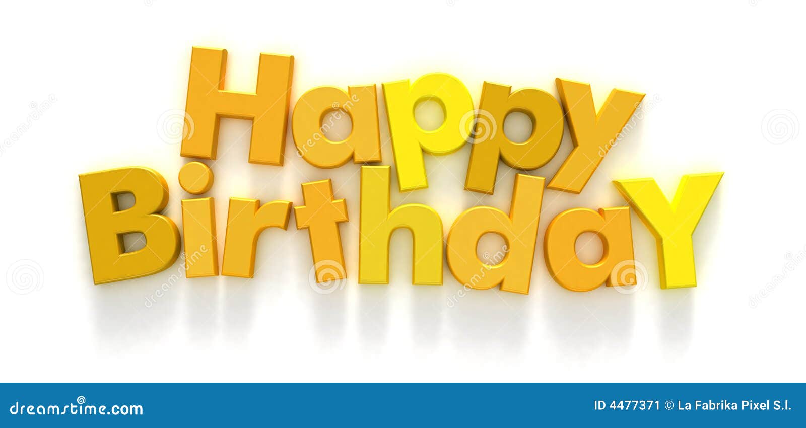 Happy Birthday in Yellow Letters Stock Illustration - Illustration of ...