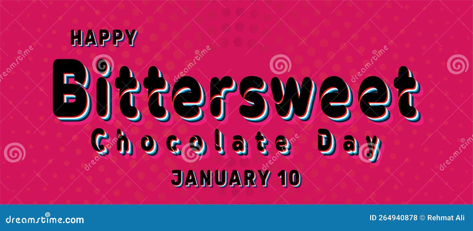 Happy Bittersweet Chocolate Day, January 10. Calendar of January Retro ...