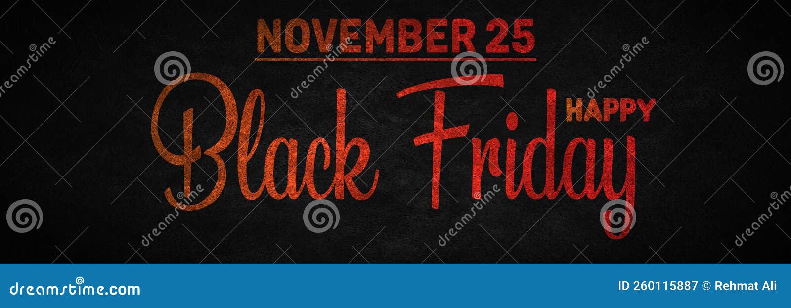 Happy Black Friday, November 25. Calendar of November Retro Text Effect ...