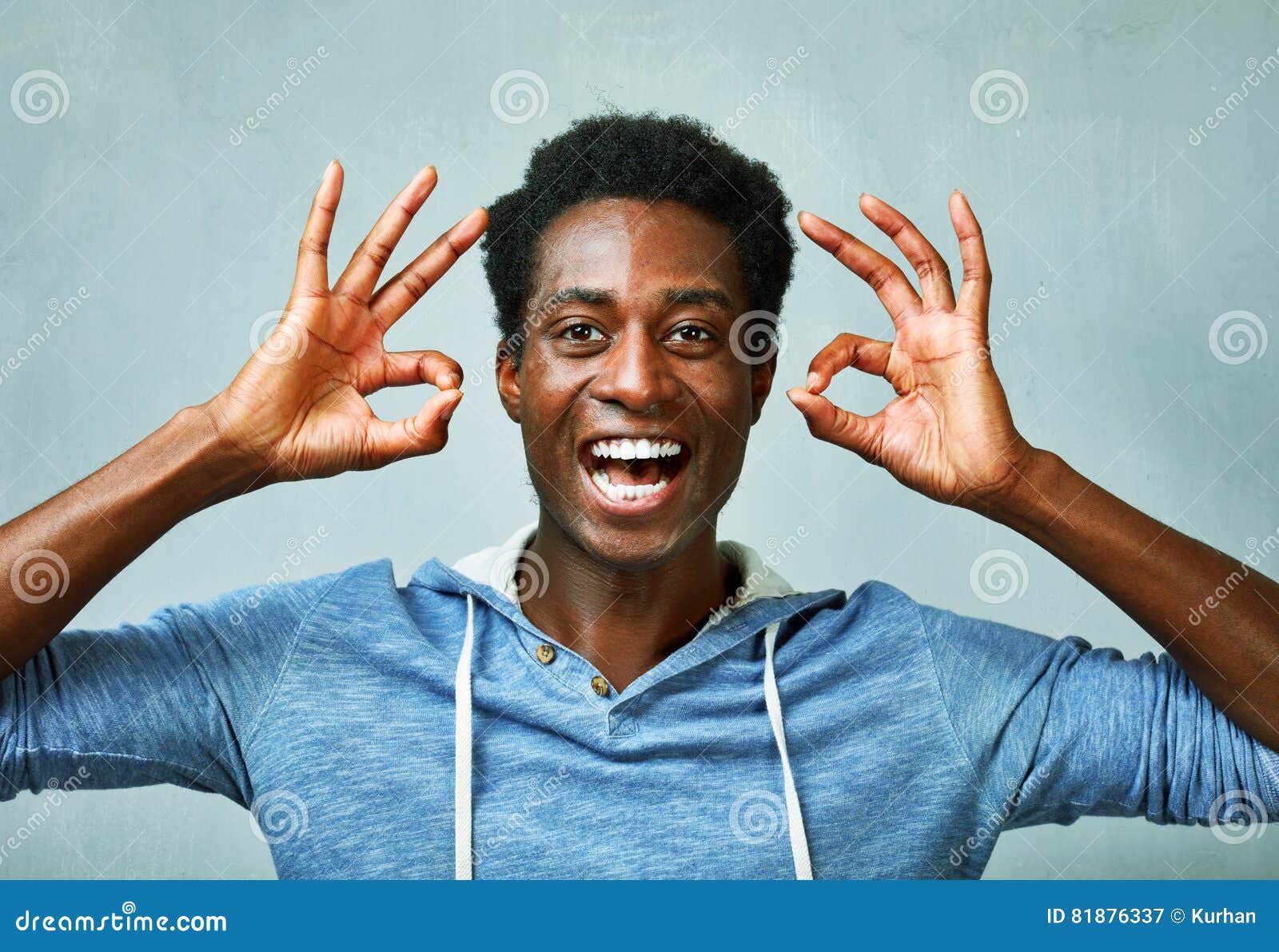Happy black man. stock image. Image of casual, human - 81876337
