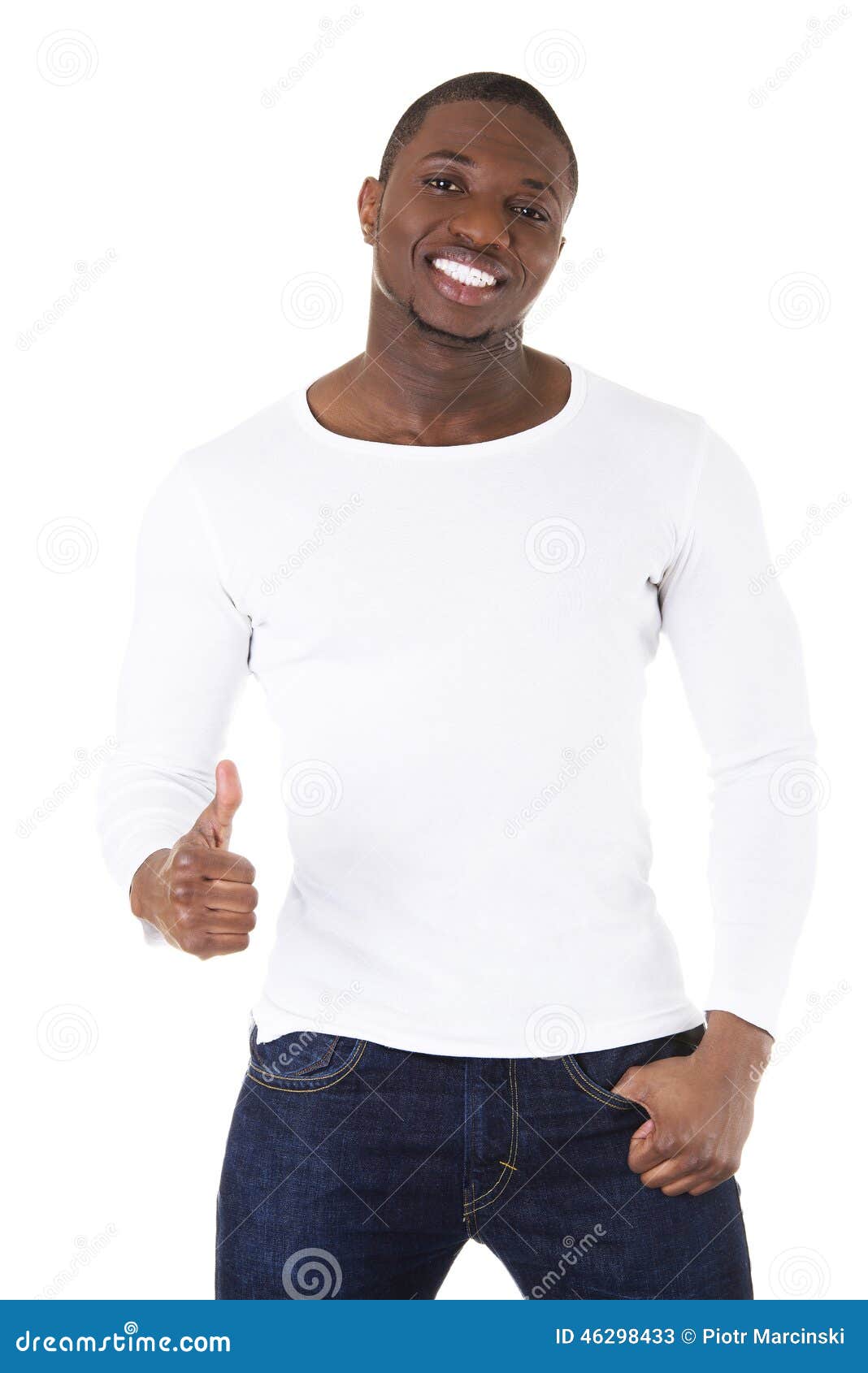 Happy black man stock image. Image of handsome, diversity - 46298433