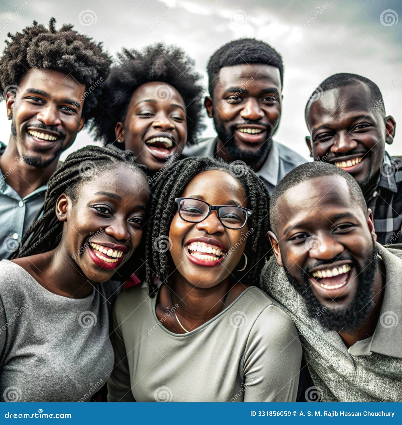 Happy black people stock illustration. Illustration of drawing - 331856059