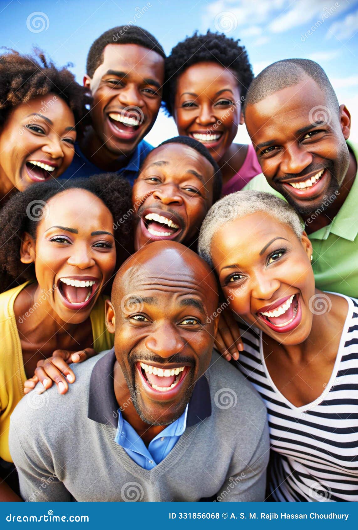 Happy black people stock illustration. Illustration of smiles - 331856068