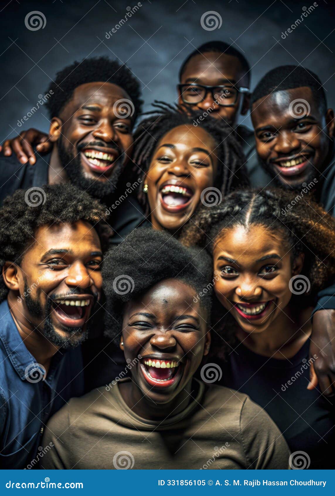 Happy black people stock illustration. Illustration of icons - 331856105