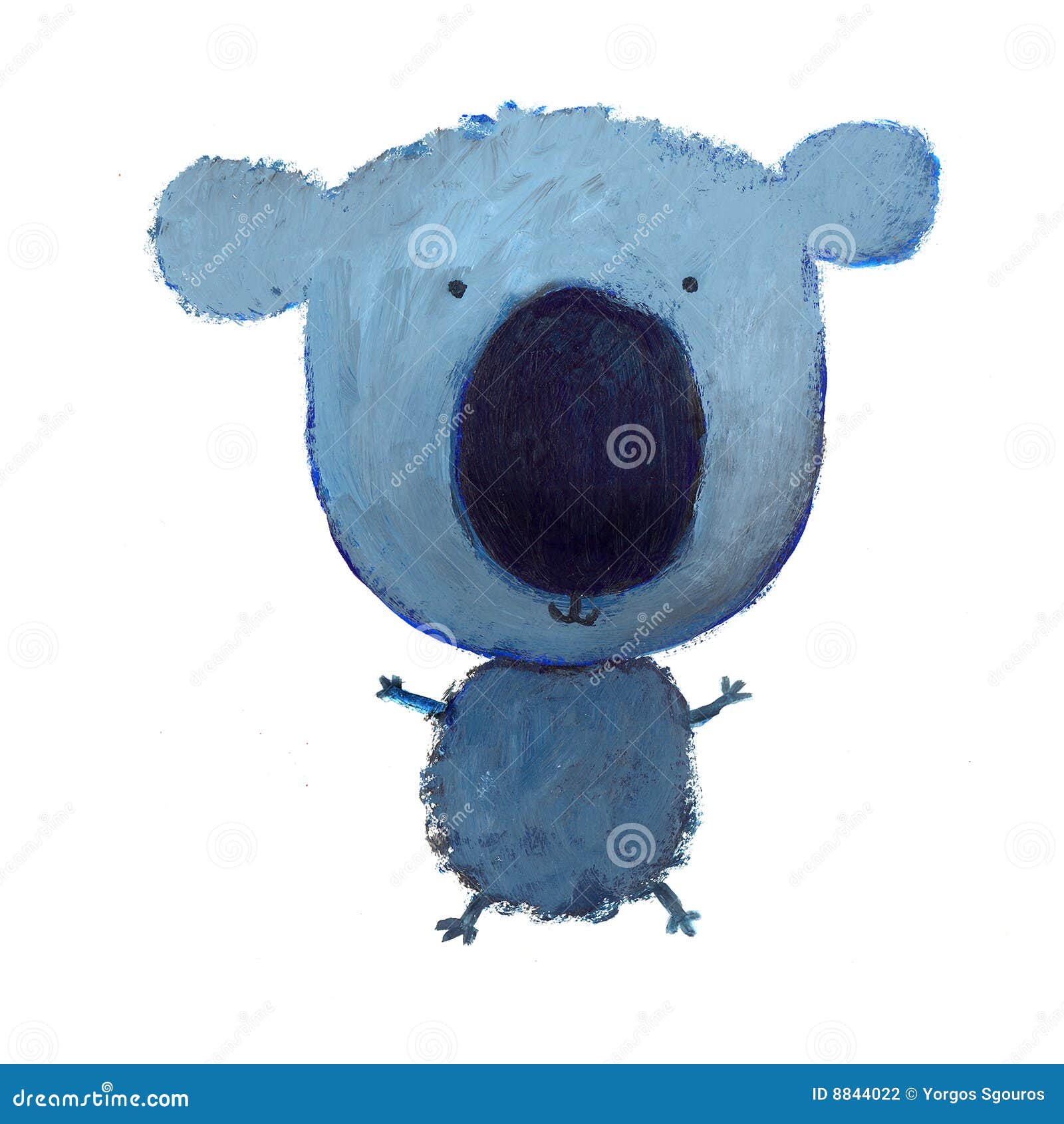 Happy blue koala stock illustration. Illustration of animal - 8844022