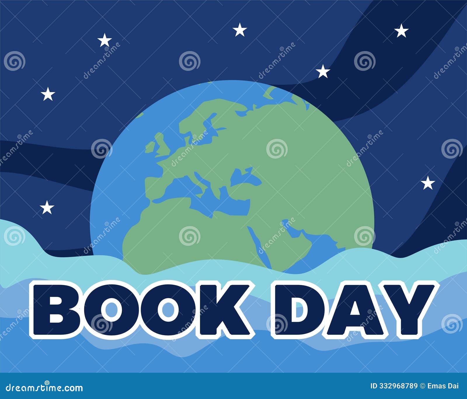 Happy Book Day To All Book Lovers Stock Illustration - Illustration of ...