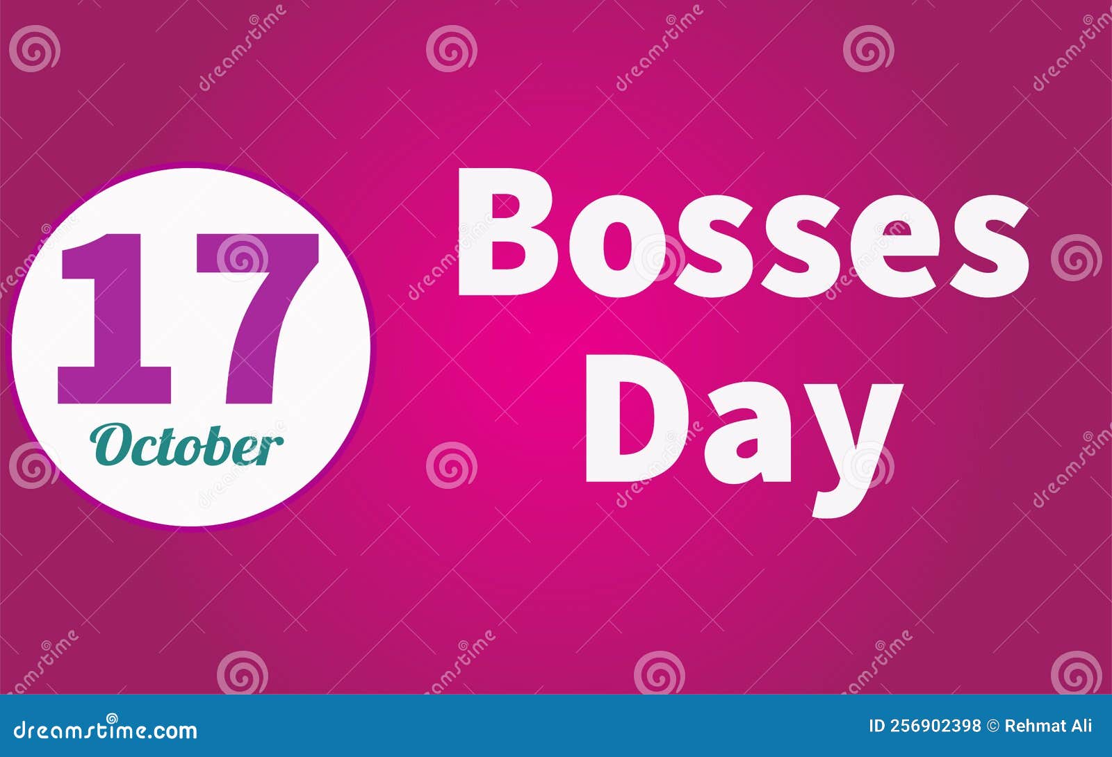 Happy Bosses Day, October 17. Calendar of October Retro Text Effect ...