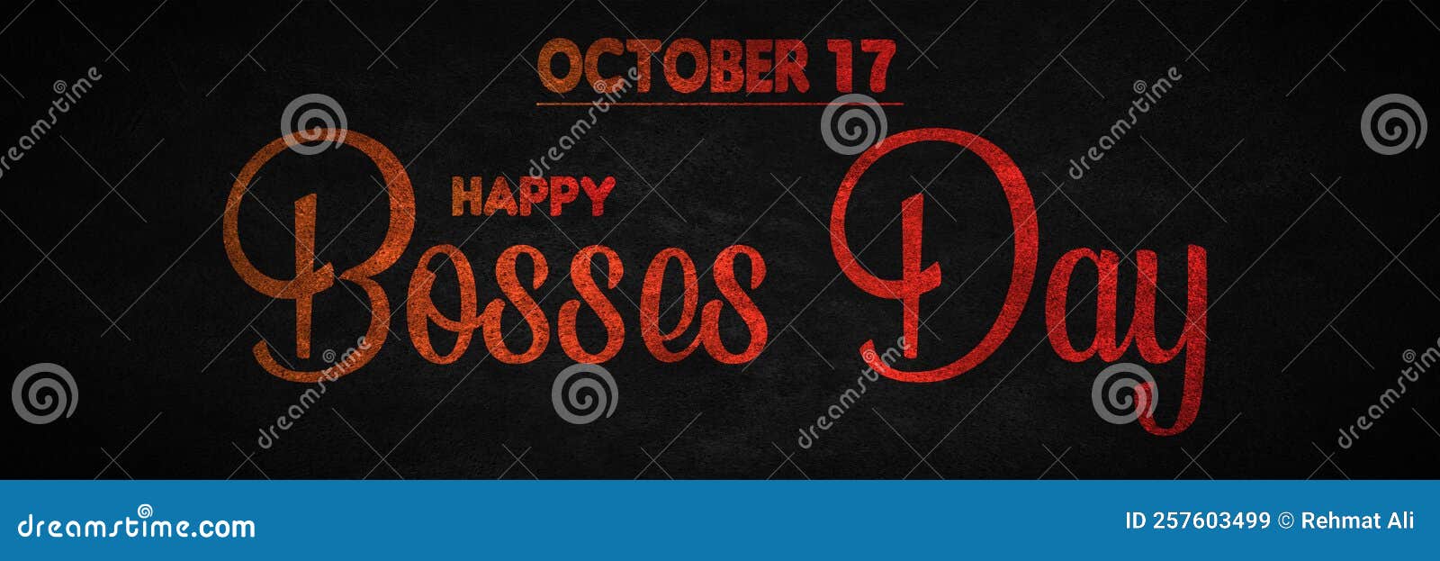 Happy Bosses Day, October 17, Empty Space for Text, Copy Space Right ...