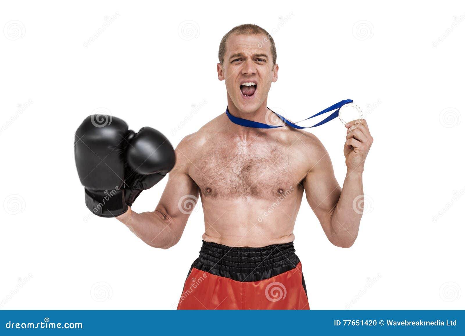 Happy Boxer Showing His Silver Medal Photos - Free & Royalty-Free Stock ...
