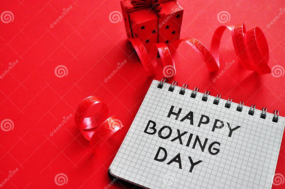 Happy Boxing Day Write in Notebook Stock Photo - Image of number, text ...