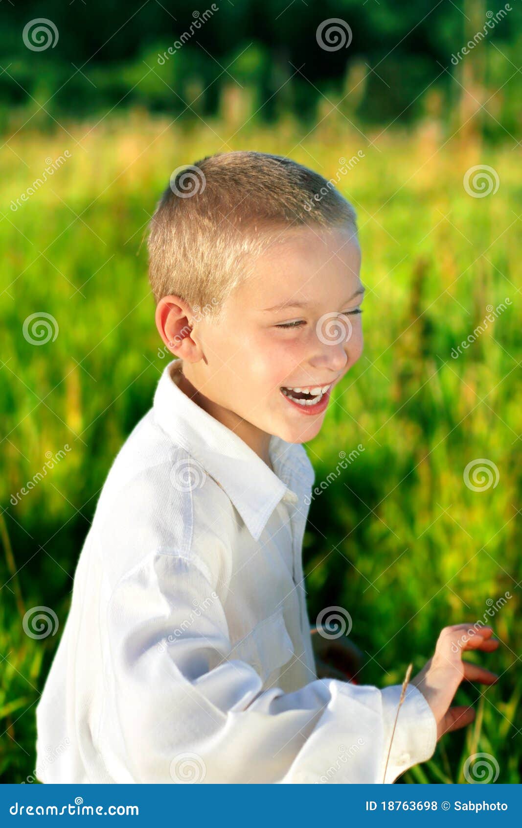 Happy boy stock photo. Image of evening, childhood, background - 18763698