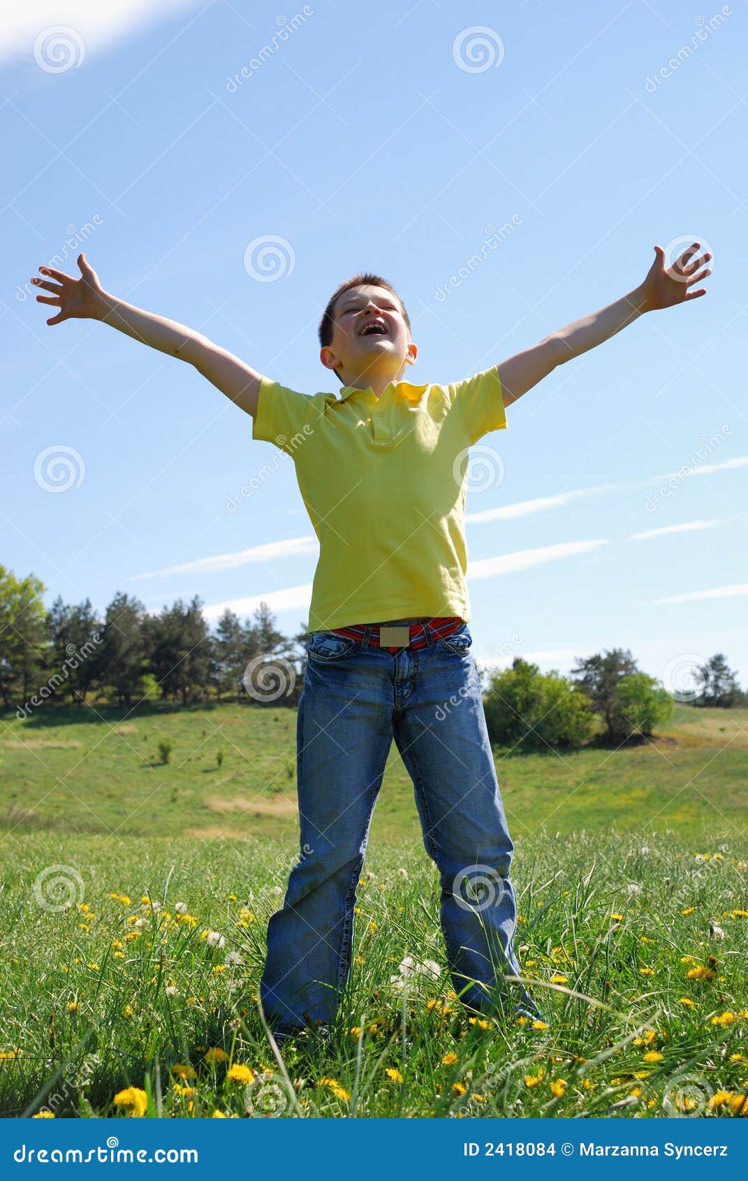Happy boy stock photo. Image of joyous, excited, playing - 2418084