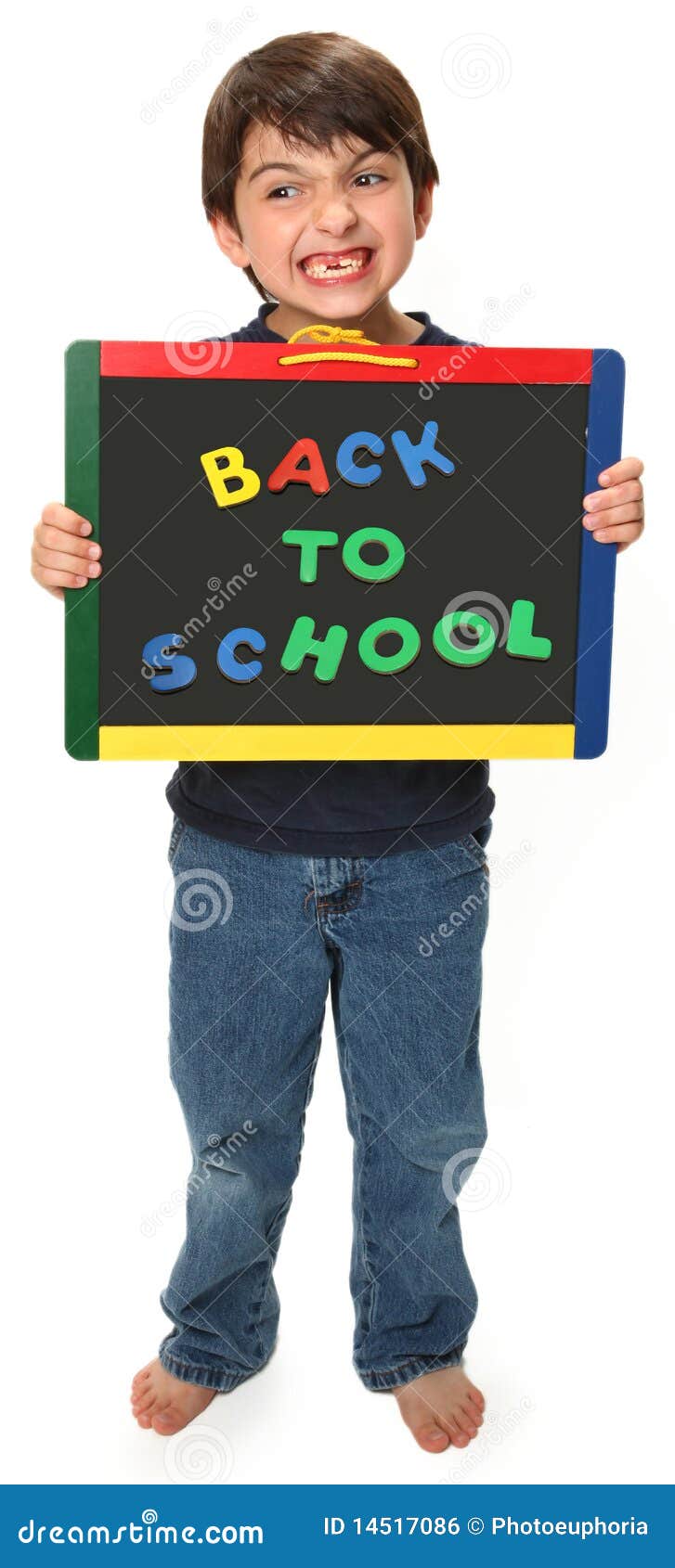 Happy Boy with Back To School Stock Photo - Image of face, grade: 14517086