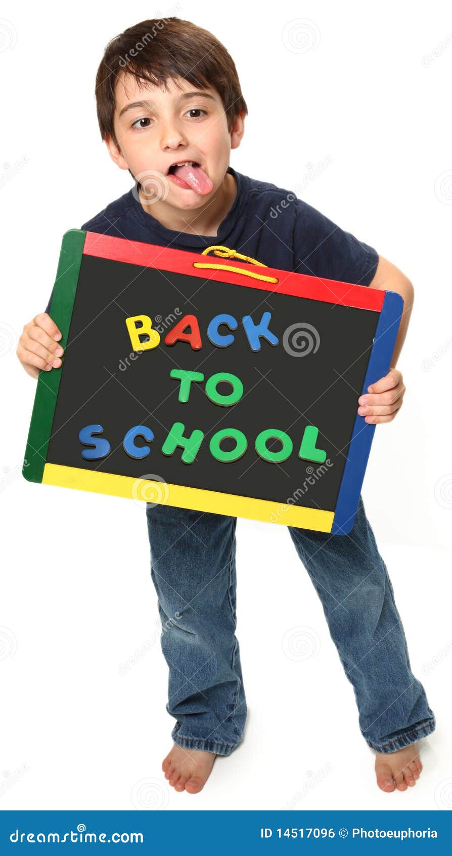 Happy Boy With Back To School Stock Photo - Image of insane, crazy ...