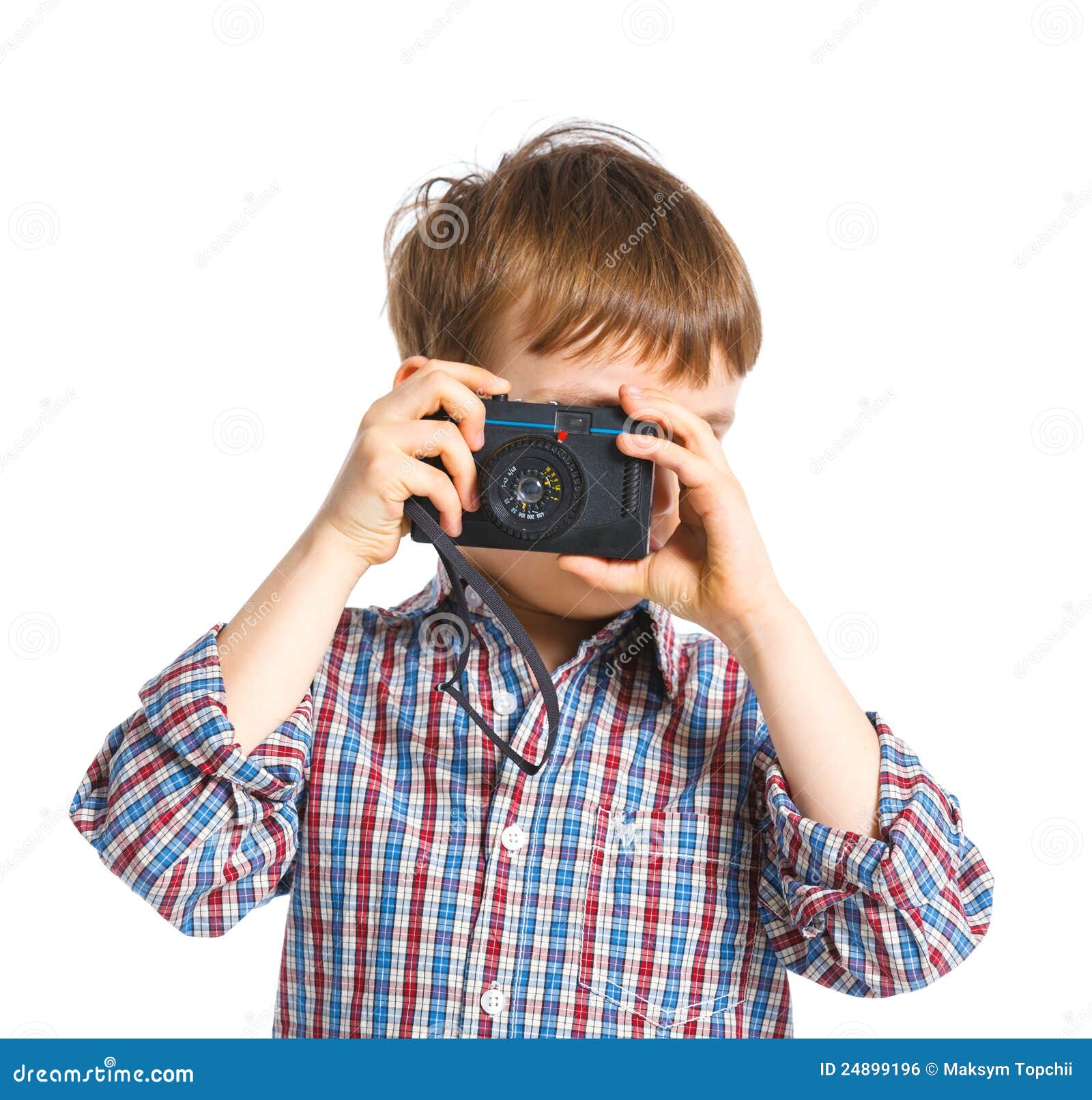 Happy boy with camera stock photo. Image of shutter, photographer ...
