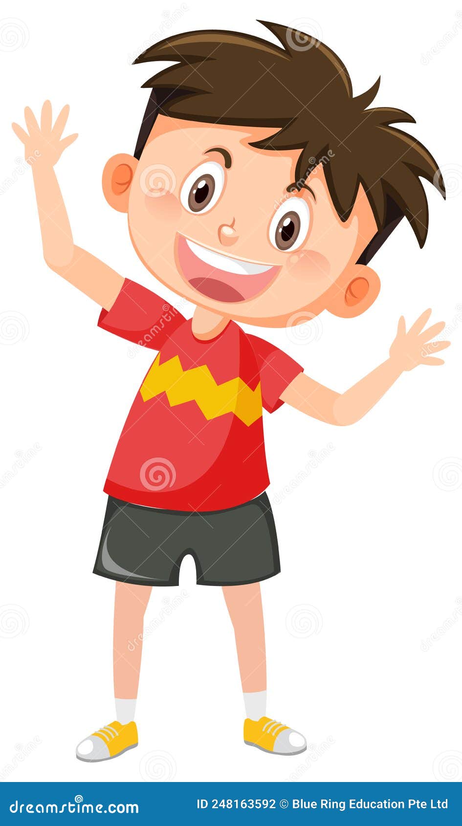 A Happy Boy Cartoon Character Stock Vector - Illustration of happy ...