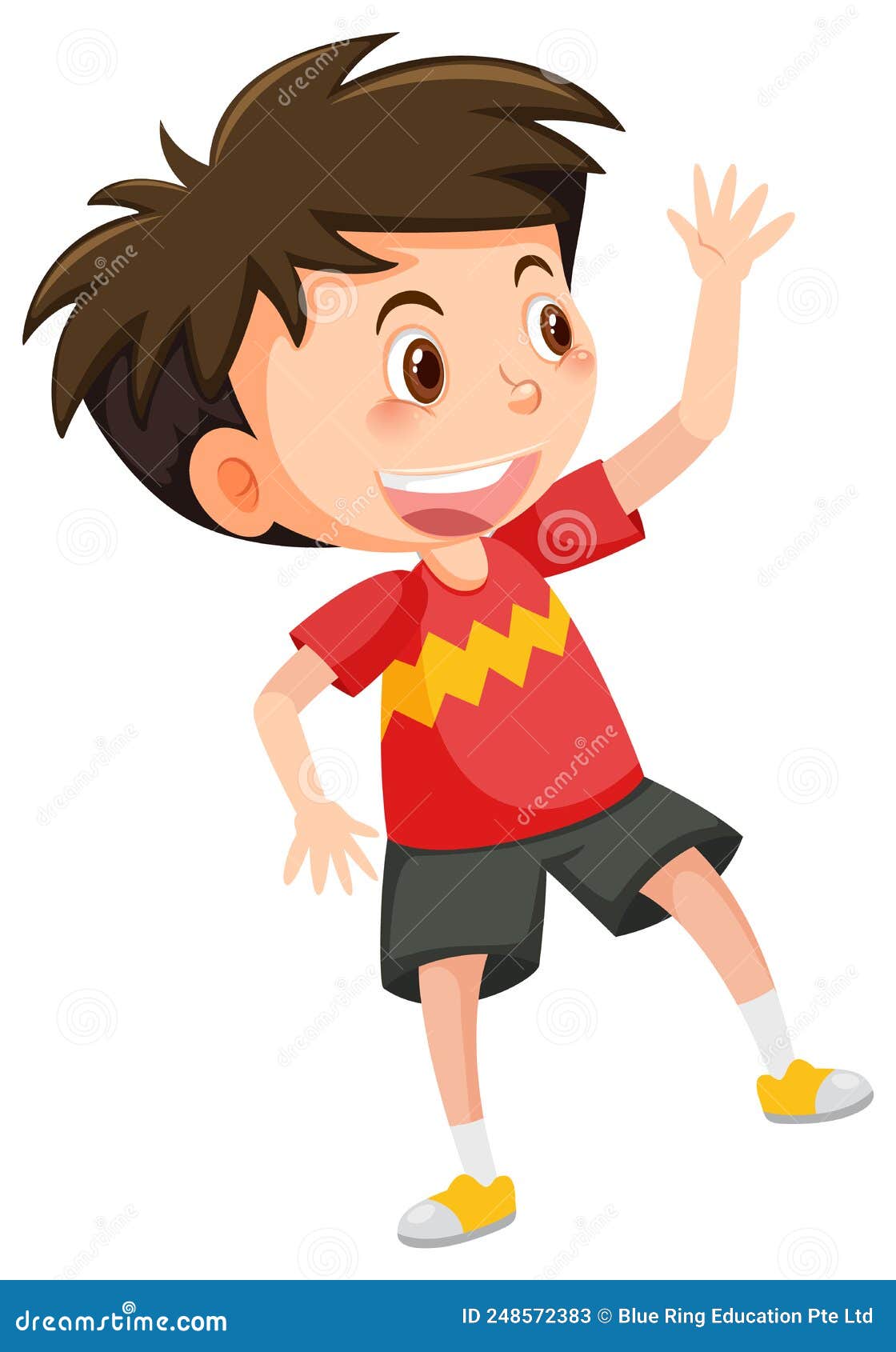 Happy Boy Cartoon Character Stock Vector - Illustration of happy, eps10 ...