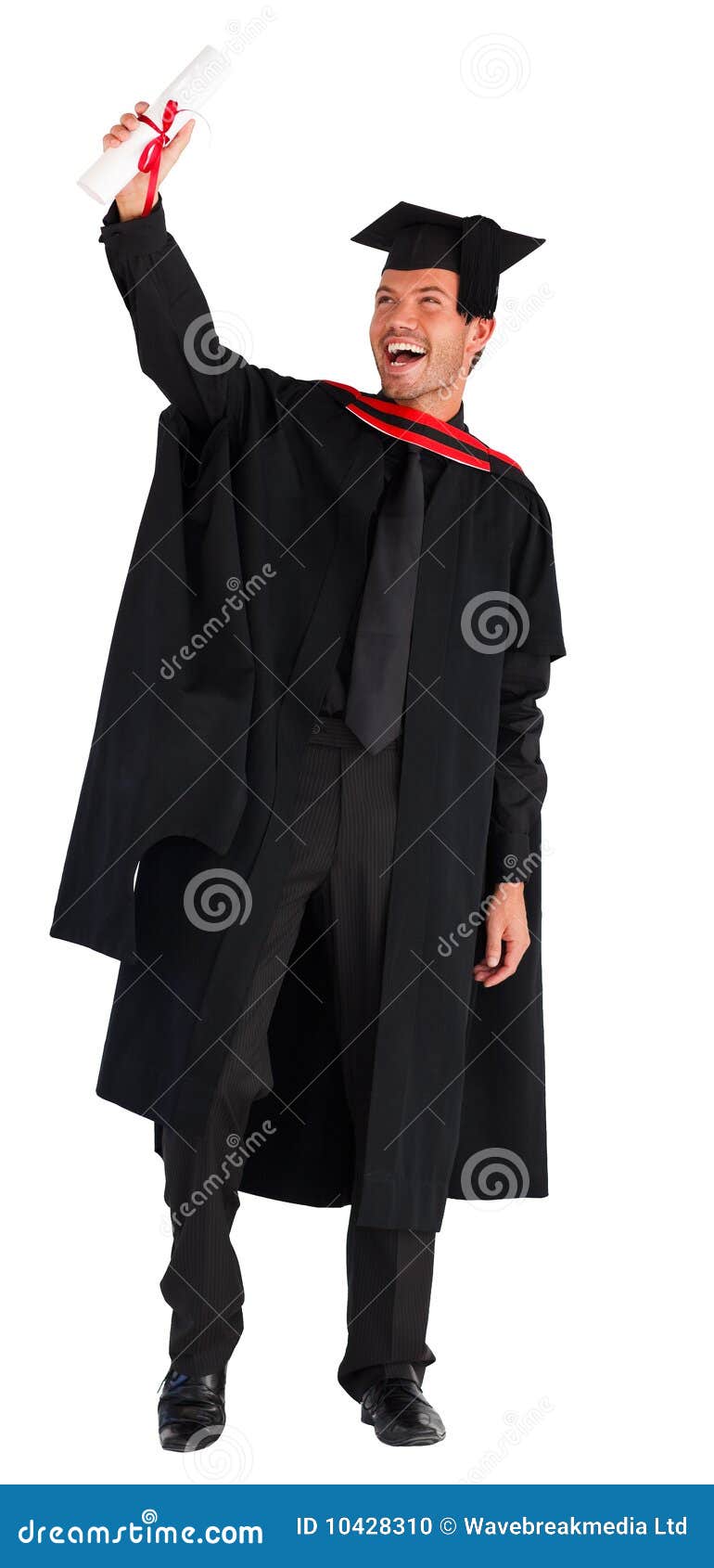Happy Boy Celebrating His Graduation Stock Photo - Image of isolated ...
